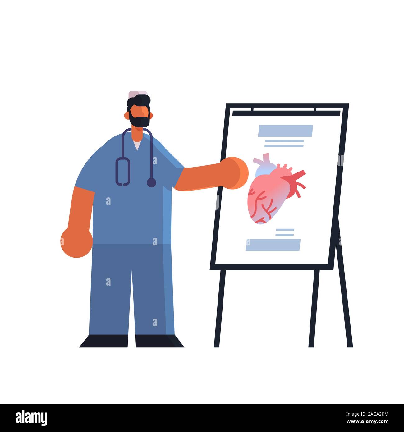 Doctor presenting research Stock Vector Images - Alamy