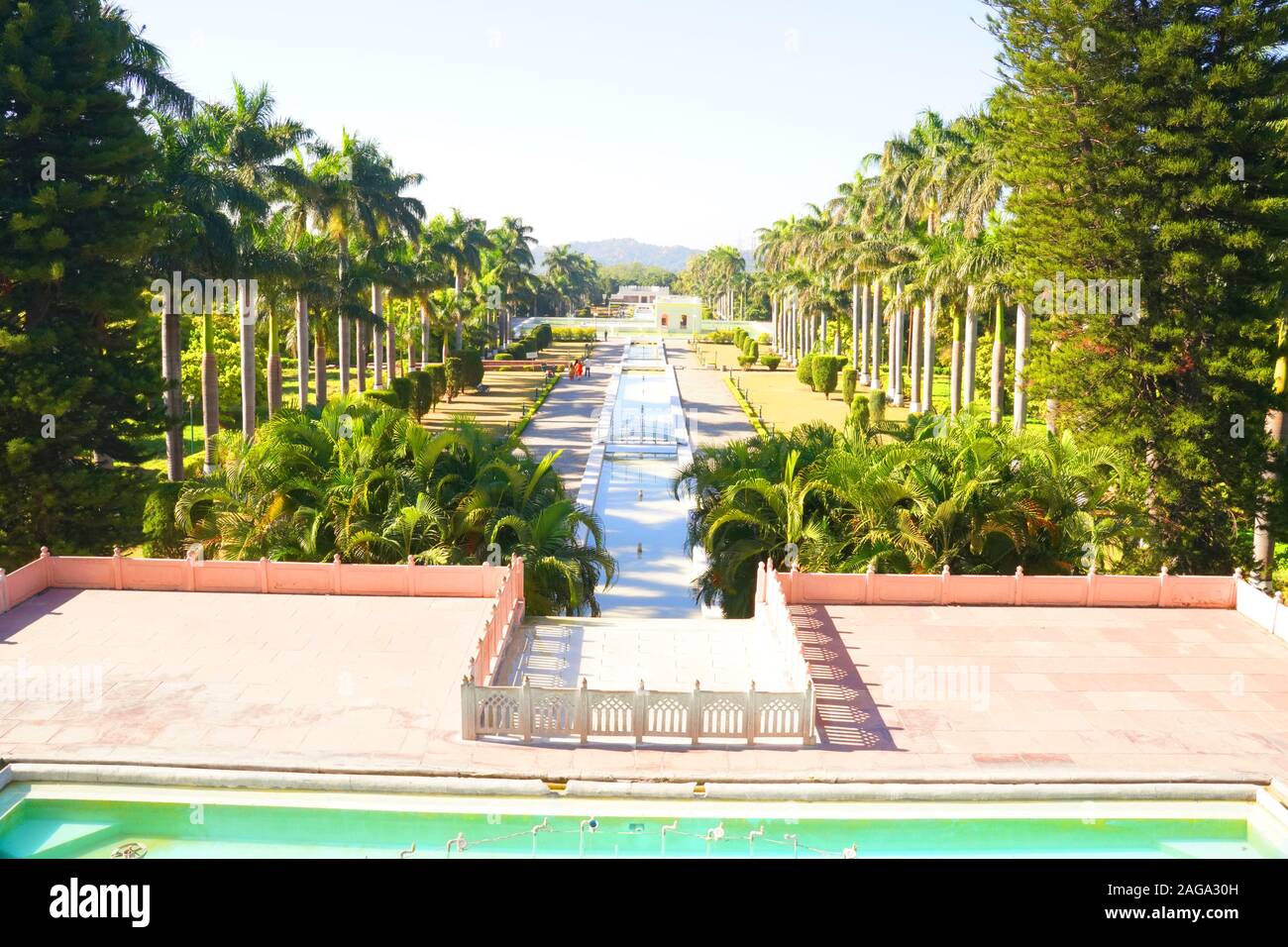 Panchkula, Haryana / India - December 03 2019: Yadavindra Gardens, also ...