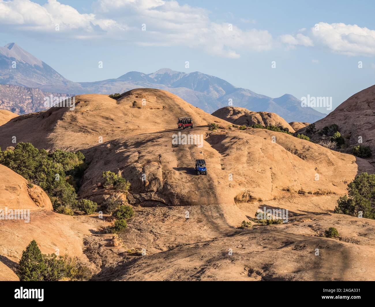 A 4x4 Hummer tour on the Hell's Revenge Trail in the Sandflats ...