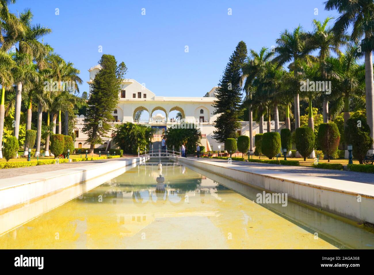 Panchkula, Haryana / India - December 03 2019: Yadavindra Gardens, also ...