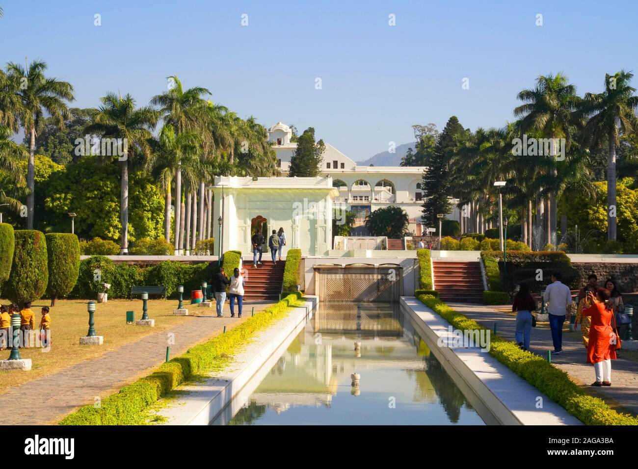 Panchkula, Haryana / India - December 03 2019: Yadavindra Gardens, also ...