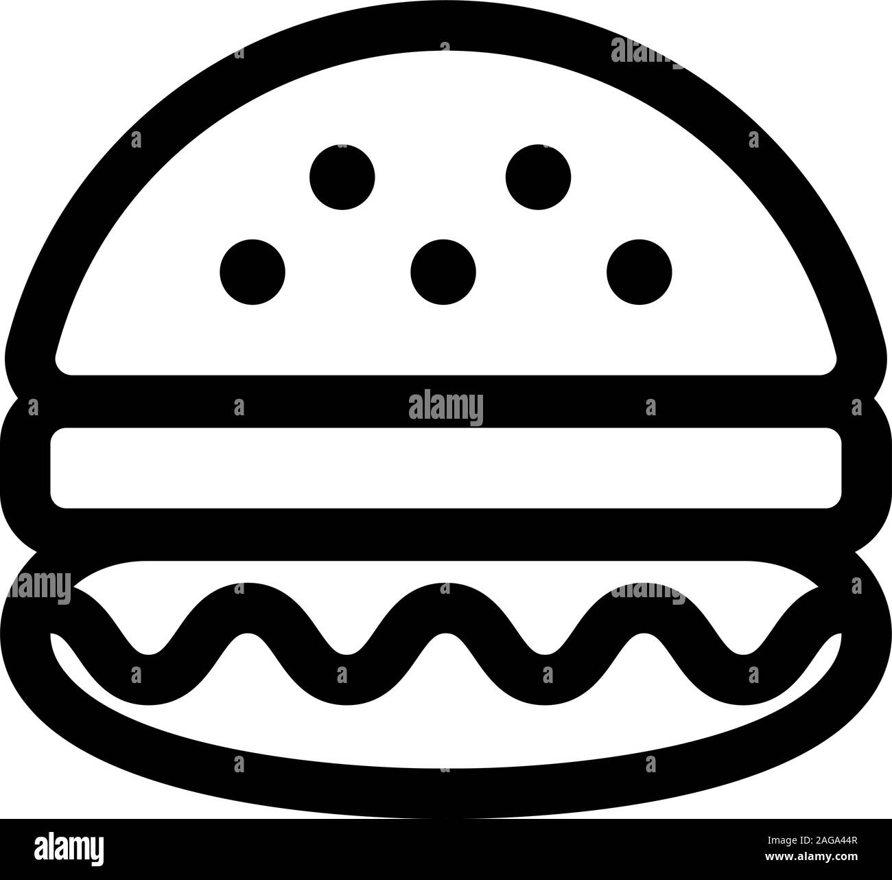Burger icon vector. Isolated contour symbol illustration Stock Vector ...
