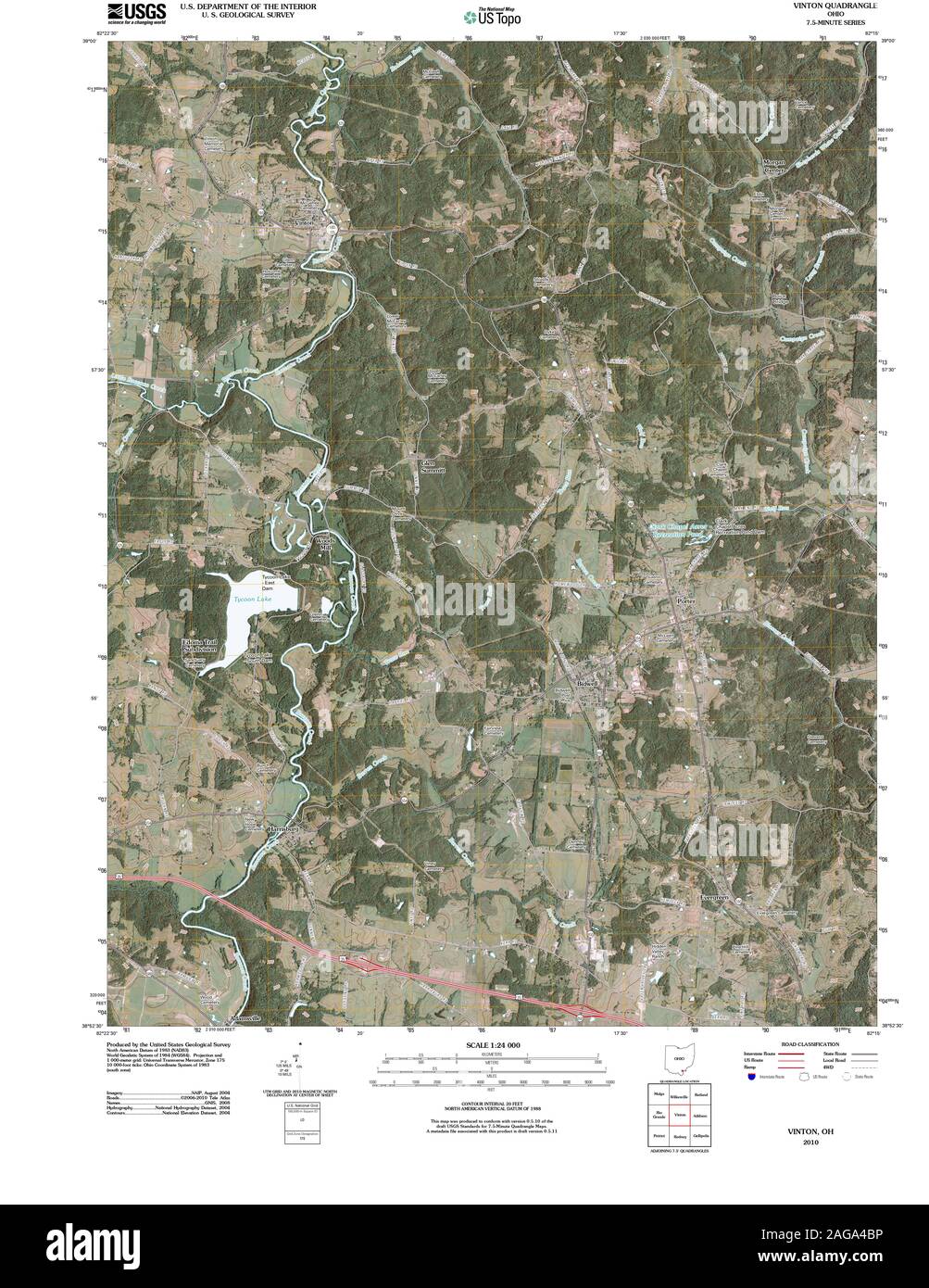 Vinton map Cut Out Stock Images & Pictures - Alamy