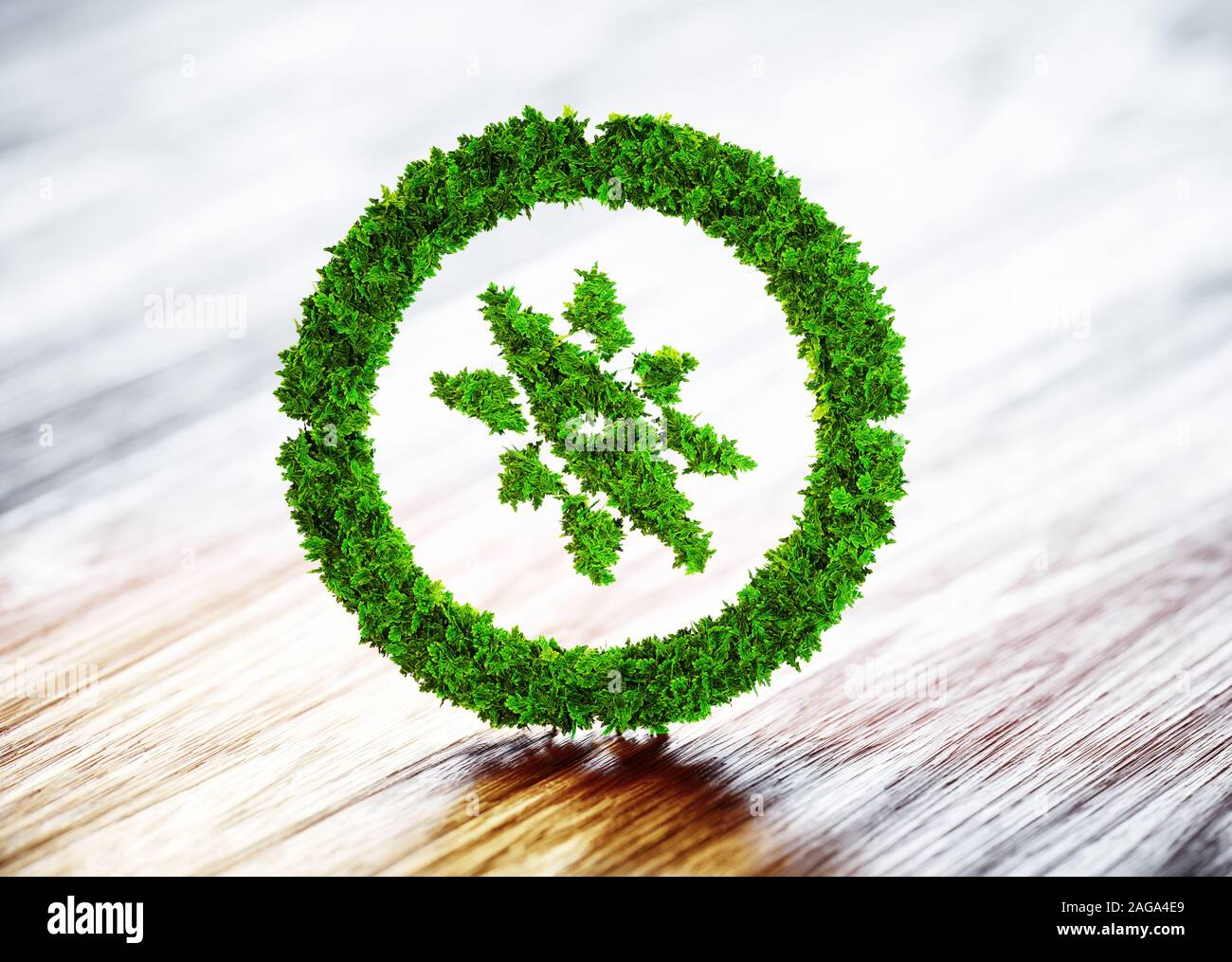 Green compass sign on blurred wooden background. 3D illustration Stock ...