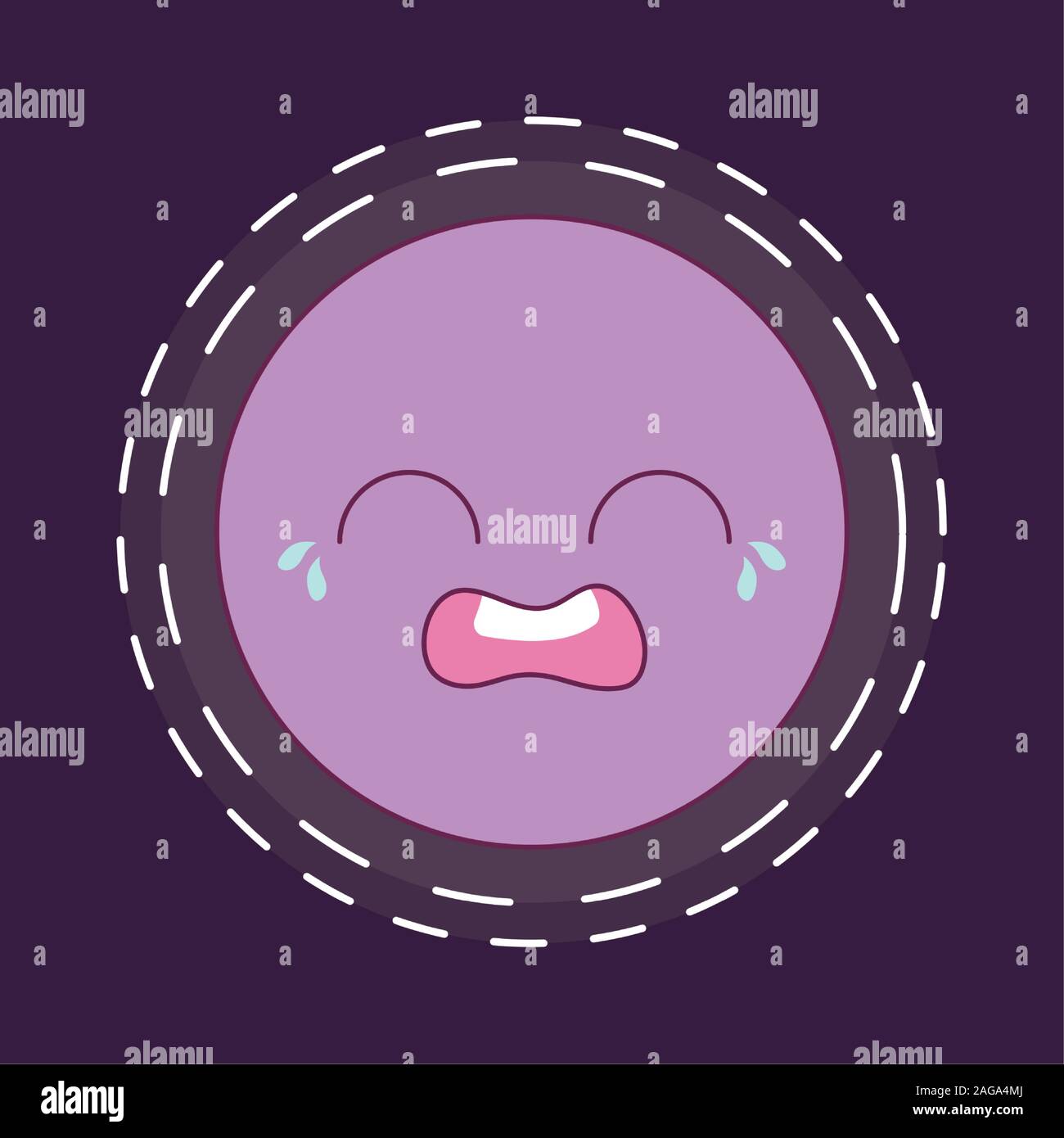 crying circle cartoon design, Kawaii expression cute character funny ...