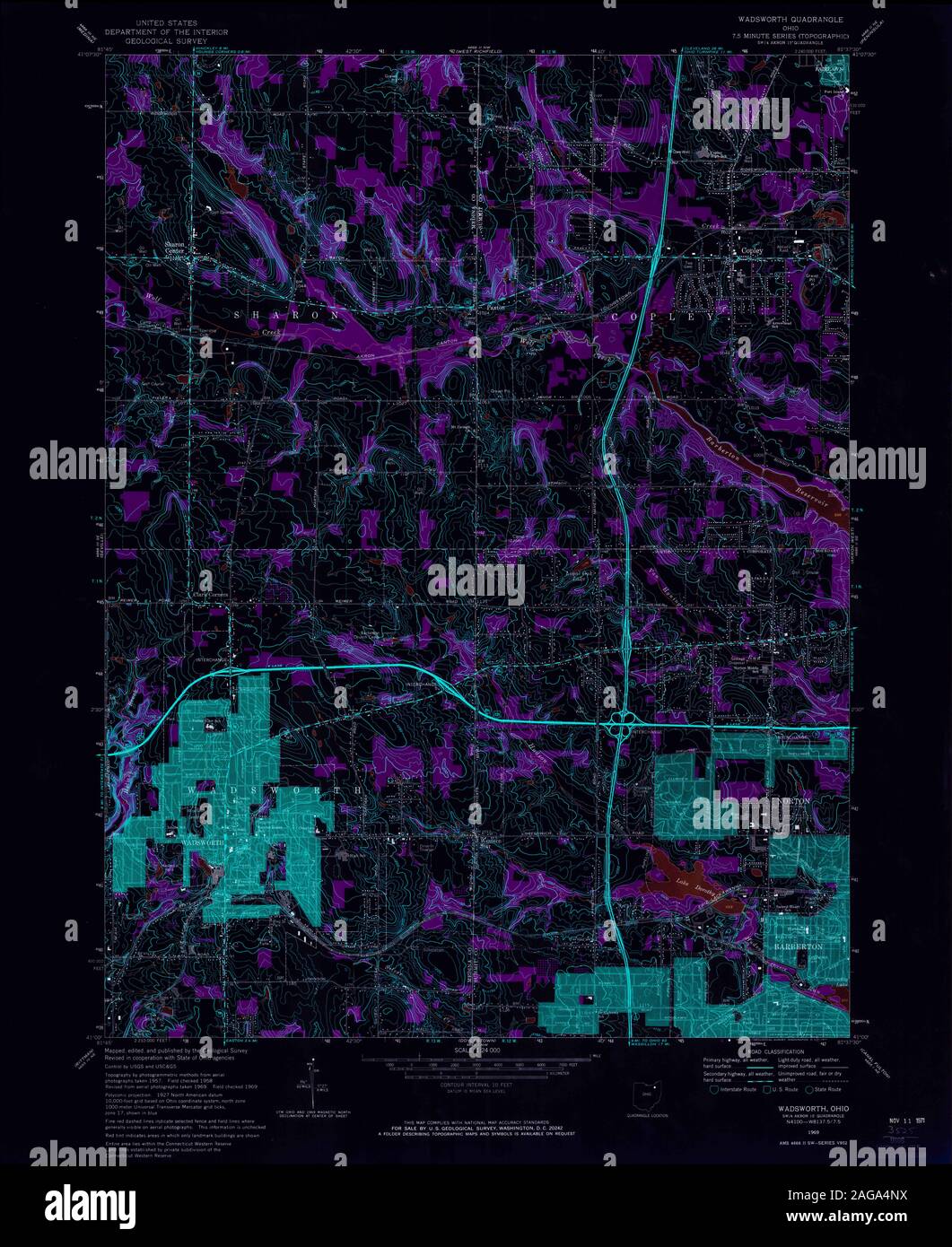 Wadsworth ohio map hi-res stock photography and images - Alamy