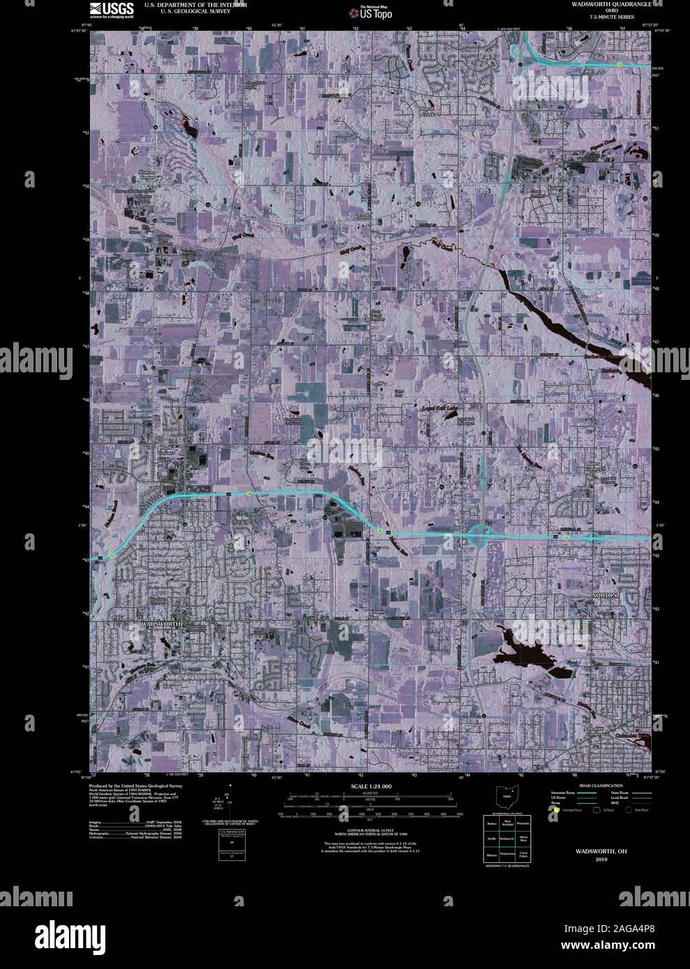 Wadsworth ohio map hi-res stock photography and images - Alamy