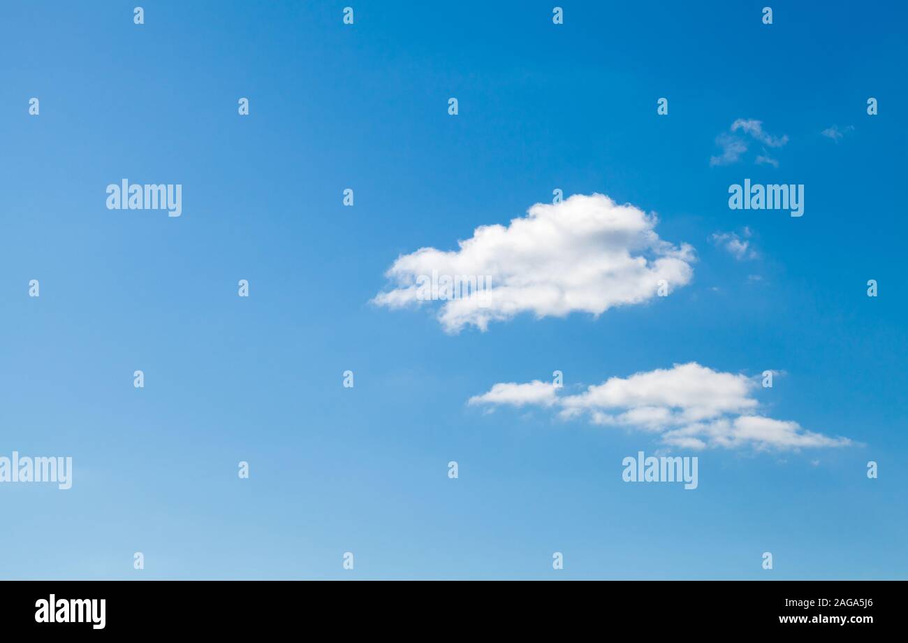 Group of small white clouds in blue sky, natural background photo Stock ...