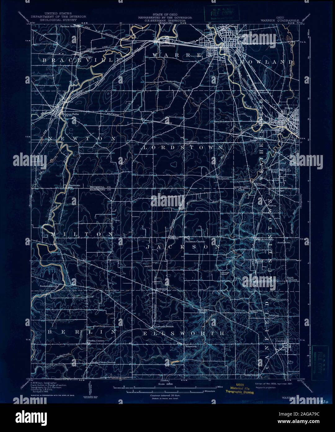 Warren ohio map hi-res stock photography and images - Alamy