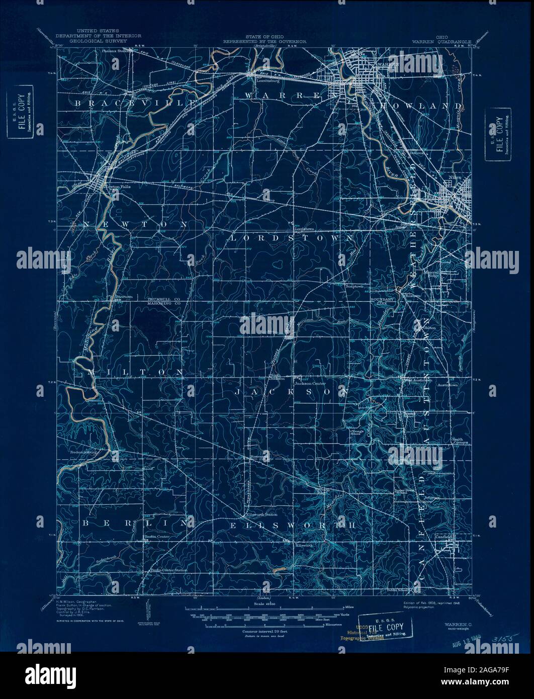 Warren ohio map hi-res stock photography and images - Alamy