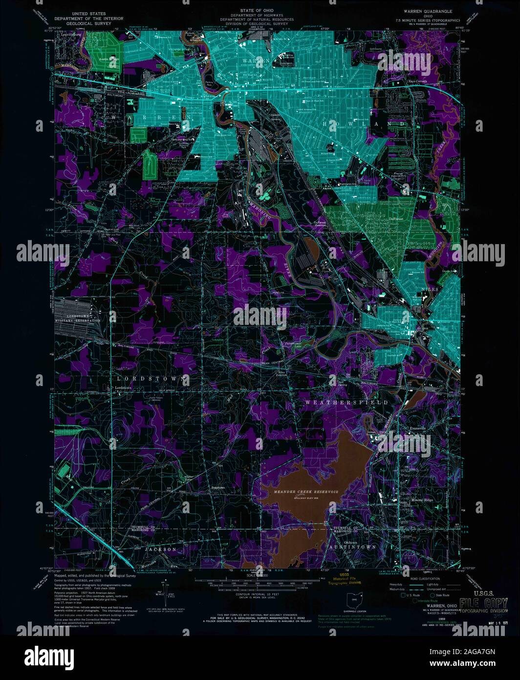 Warren ohio map hi-res stock photography and images - Alamy