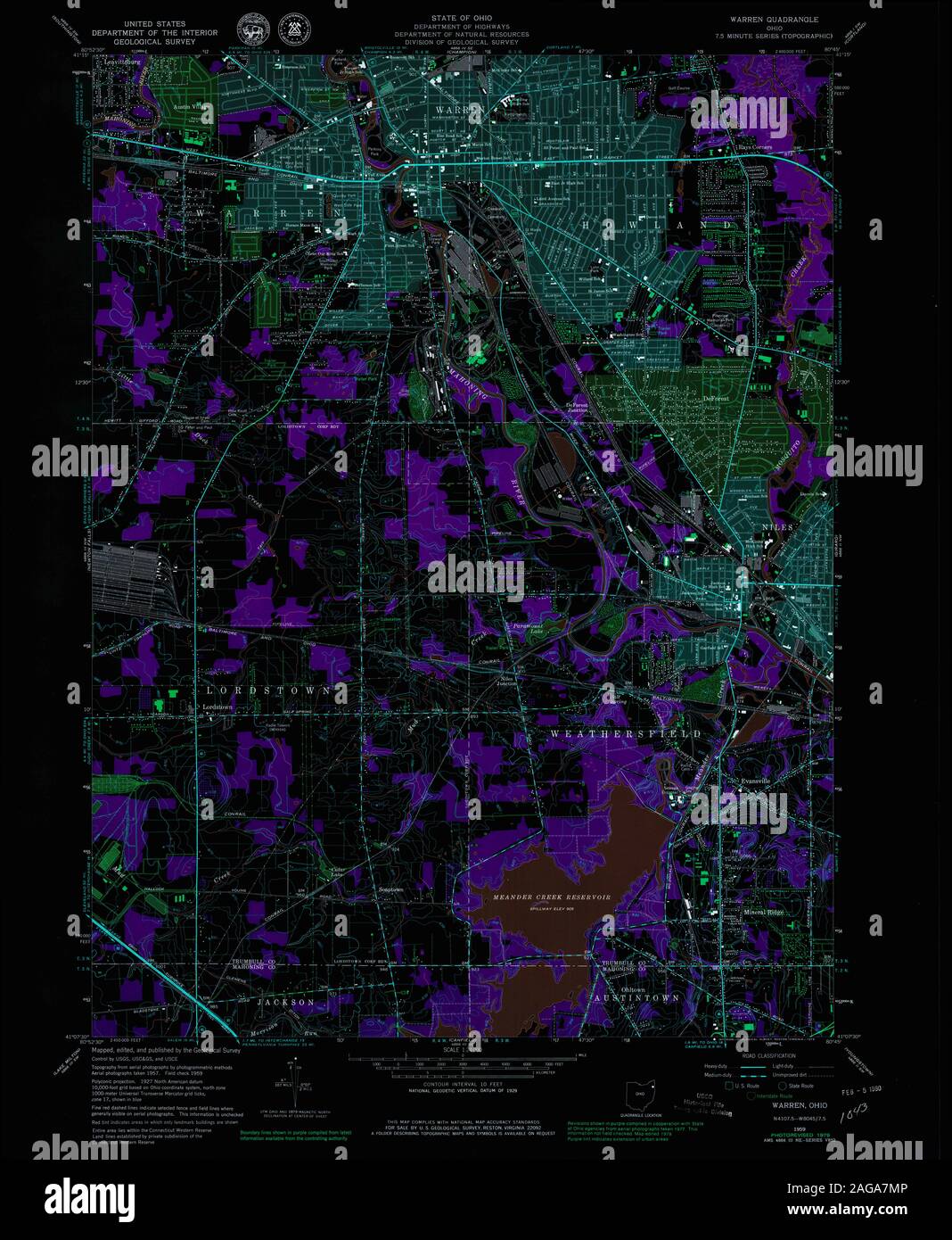 Warren ohio map hi-res stock photography and images - Alamy