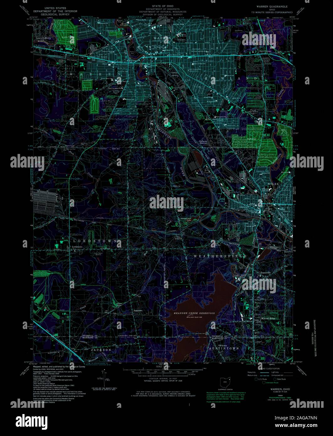 Warren ohio map hi-res stock photography and images - Alamy