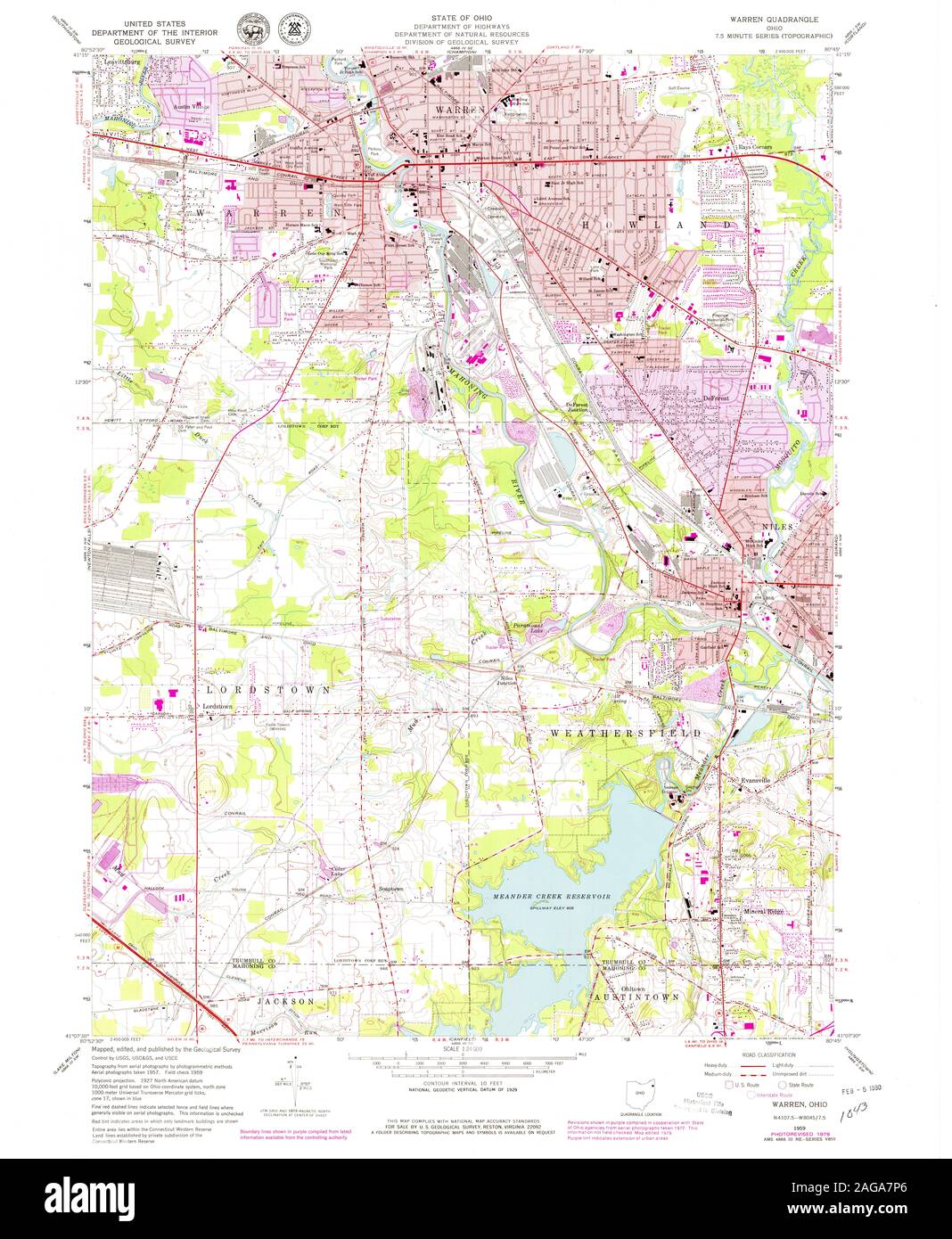 Warren ohio map hi-res stock photography and images - Alamy