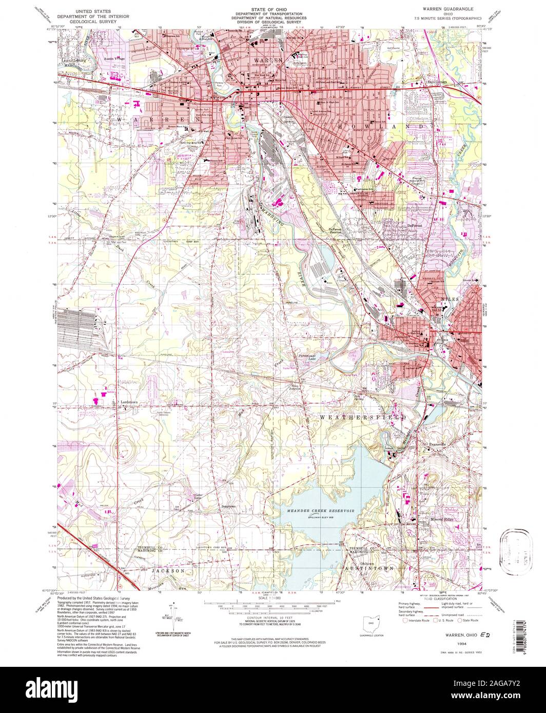 Warren ohio map hi-res stock photography and images - Alamy