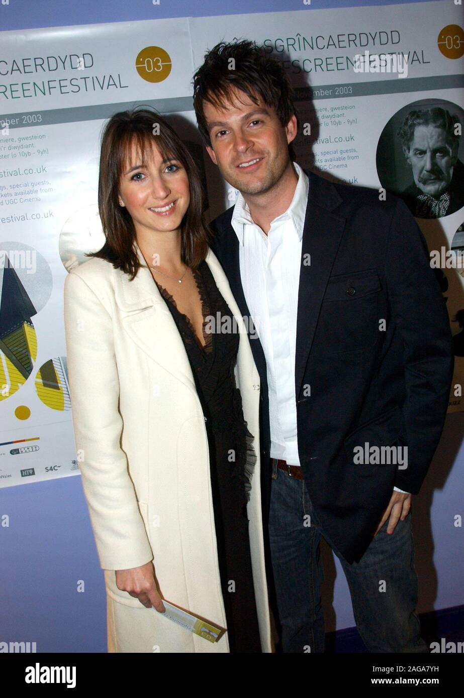 TV presenters Rhodri Owen and Lucy Cohen arrive for the European ...