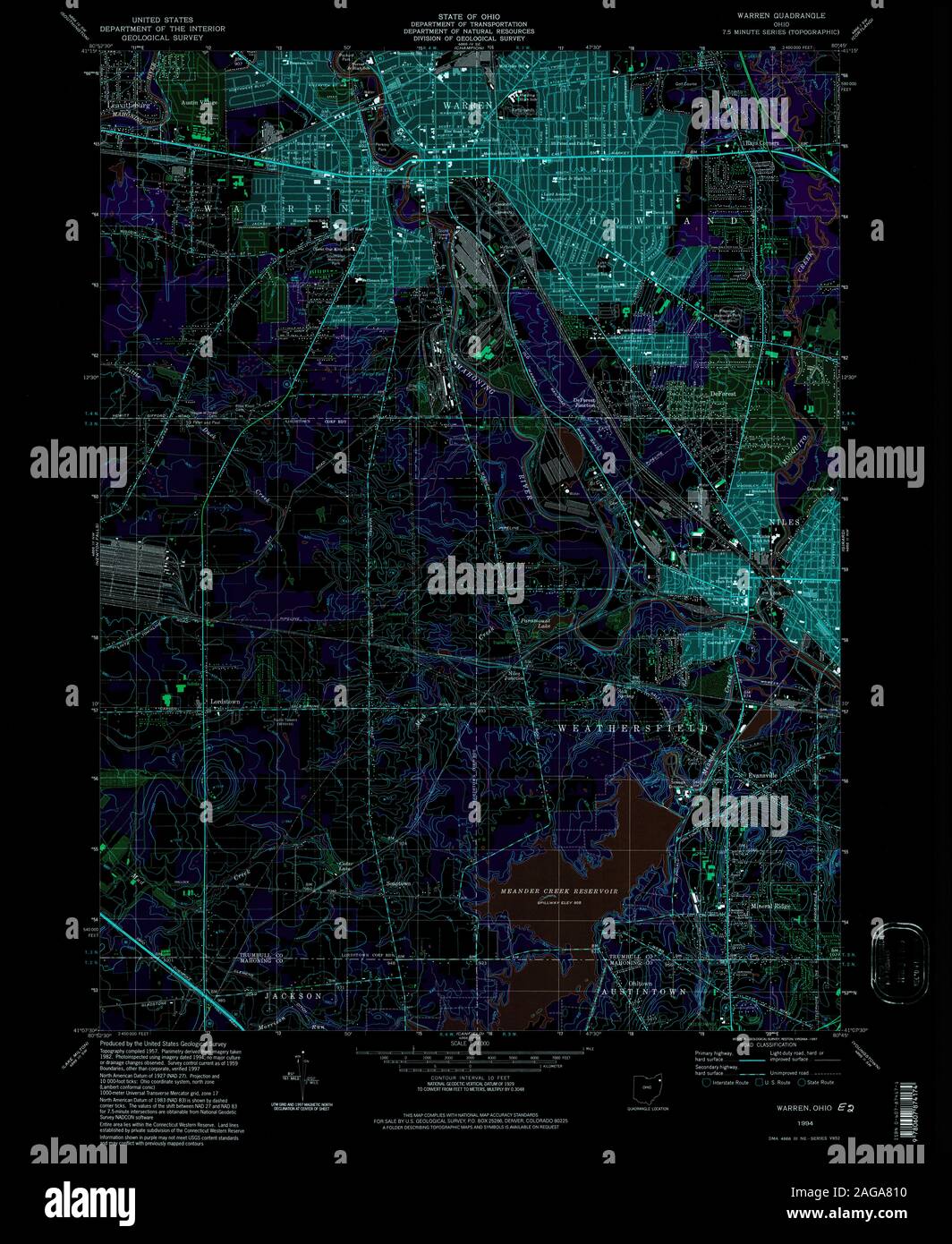 Warren ohio map hi-res stock photography and images - Alamy