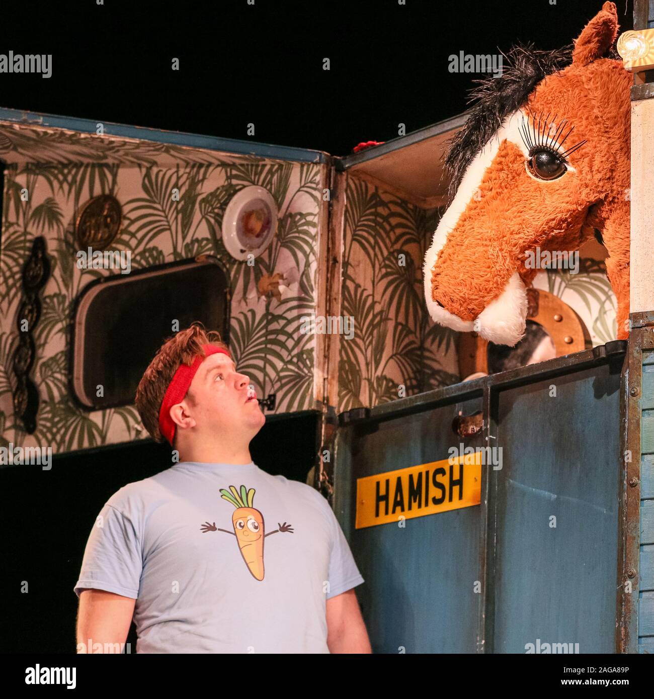 Southbank Centre, London, 18h Dec 2019.John Currivan as Wee Andy with ...