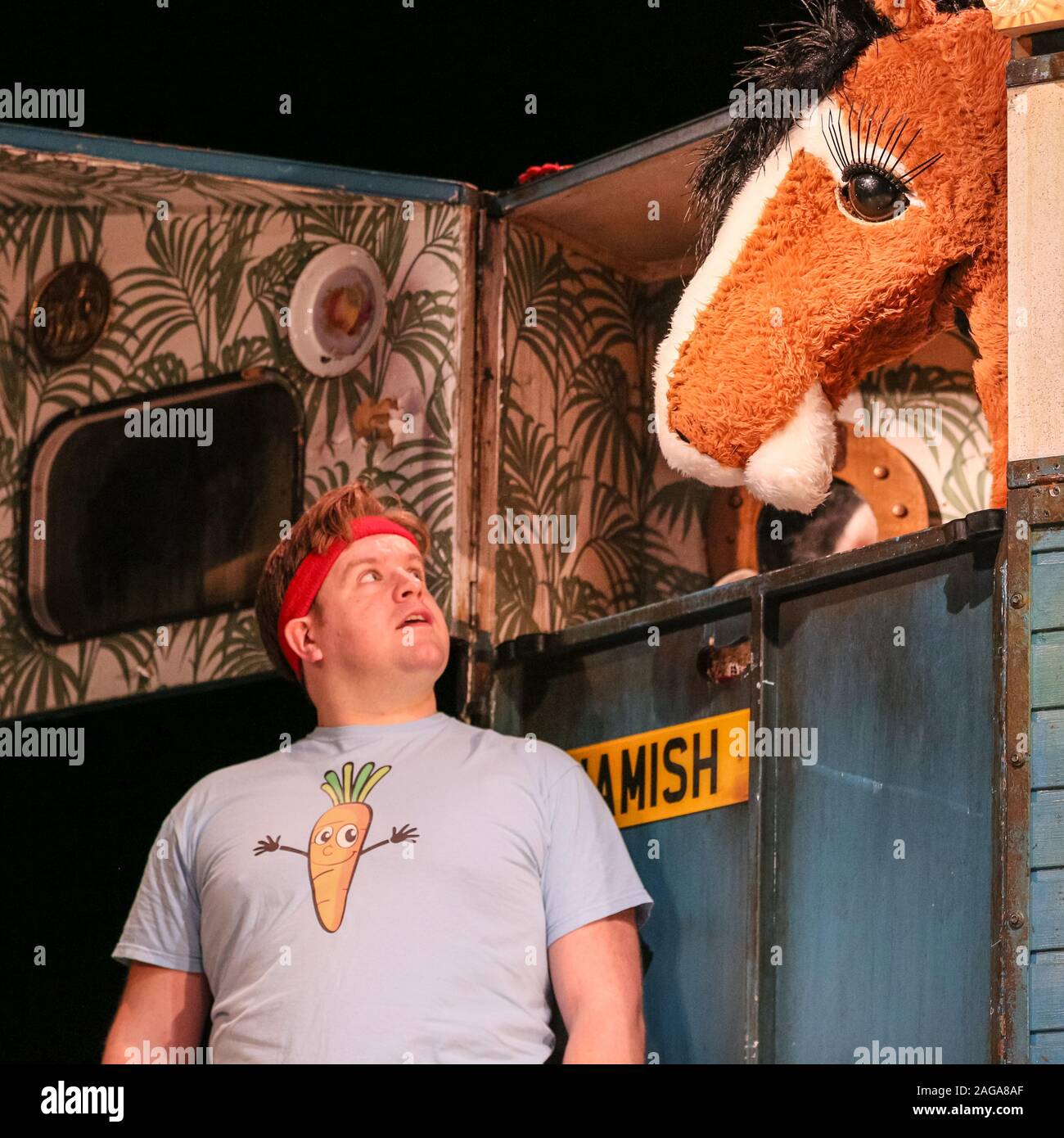 Southbank Centre, London, 18h Dec 2019.John Currivan as Wee Andy with ...