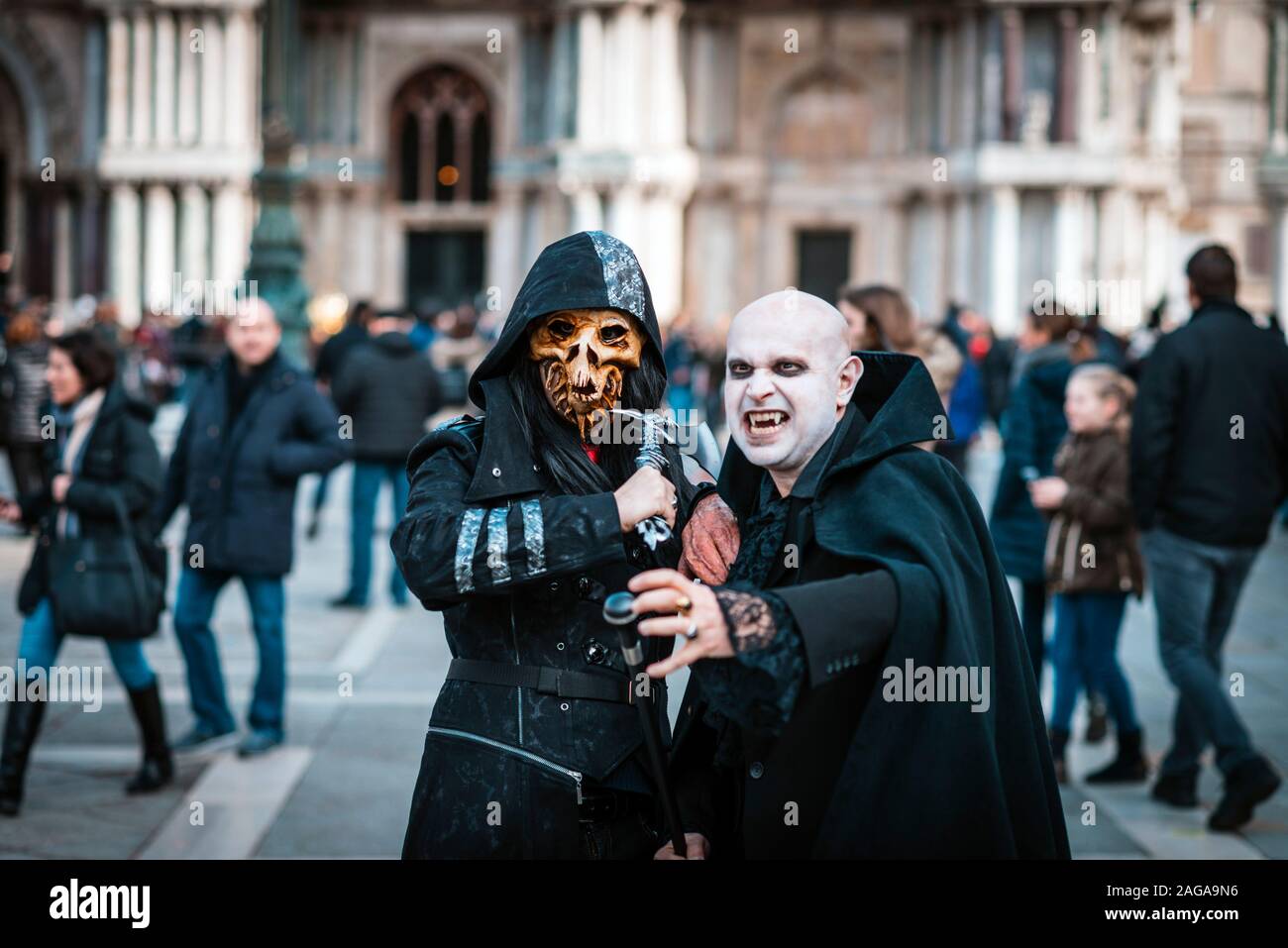 People in disguise during Venice Carnval (Editorial Stock Photo - Alamy