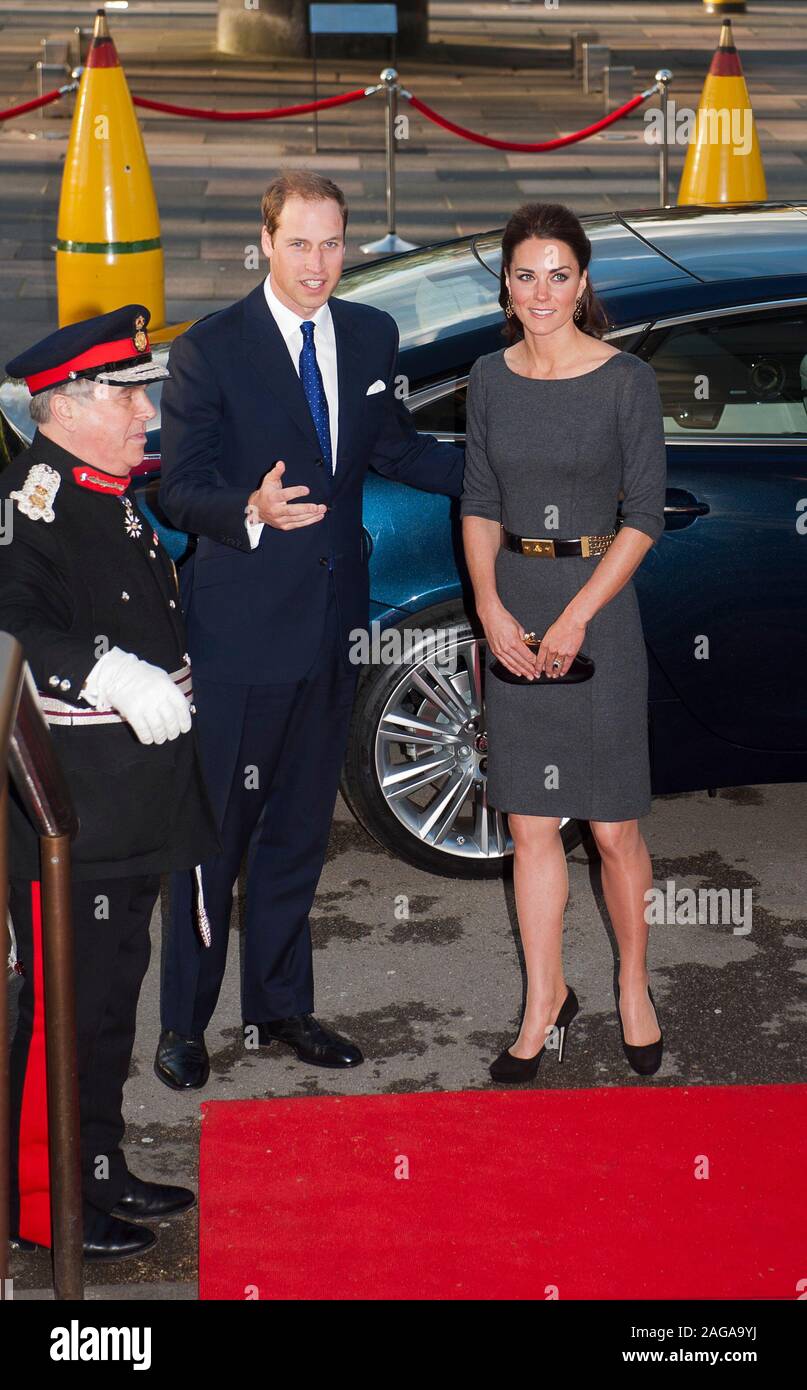 The Duke and Duchess of Cambridge attending a fund raising function at ...