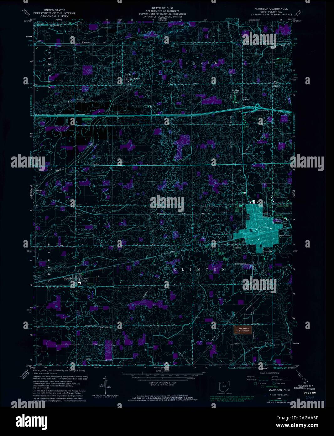 Map of wauseon ohio hi-res stock photography and images - Alamy