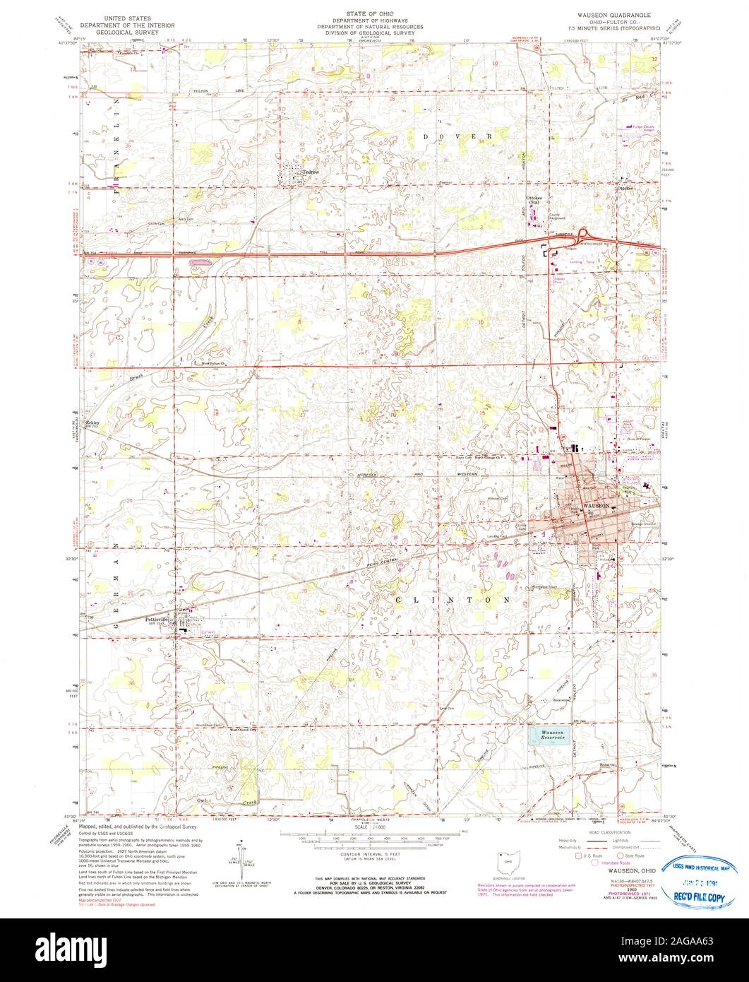 Map of wauseon Cut Out Stock Images & Pictures - Alamy