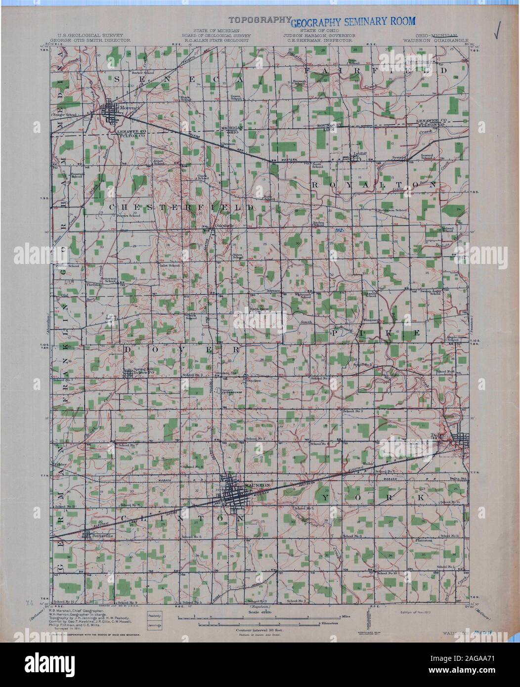 Map of wauseon ohio hi-res stock photography and images - Alamy