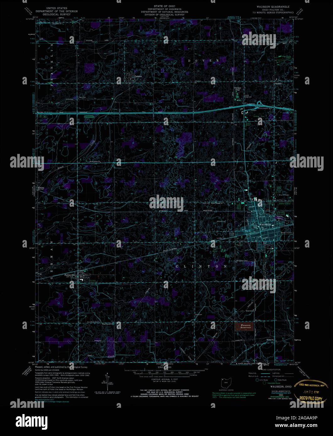 Wauseon map hi-res stock photography and images - Alamy