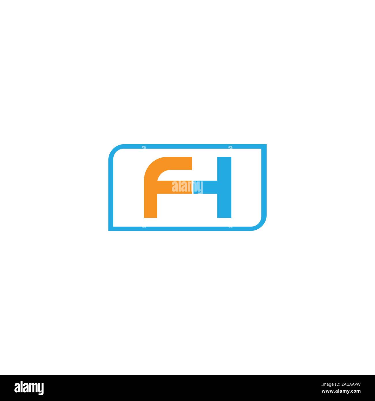 Initial letter fh or hf logo vector design template Stock Vector Image ...