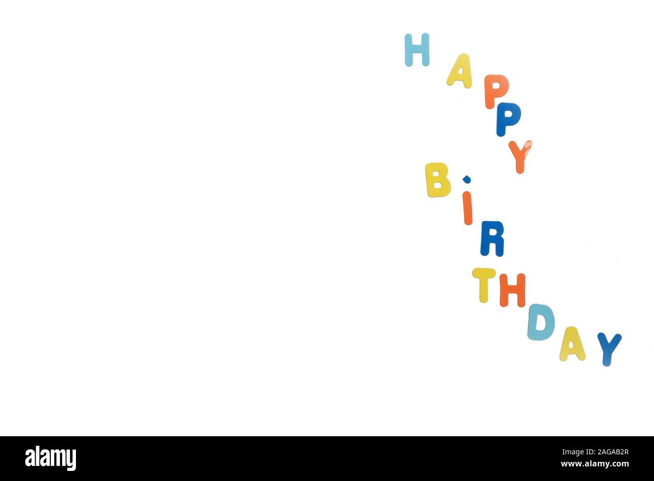 Colorful word Happy Birthday isolated on white background, Various ...