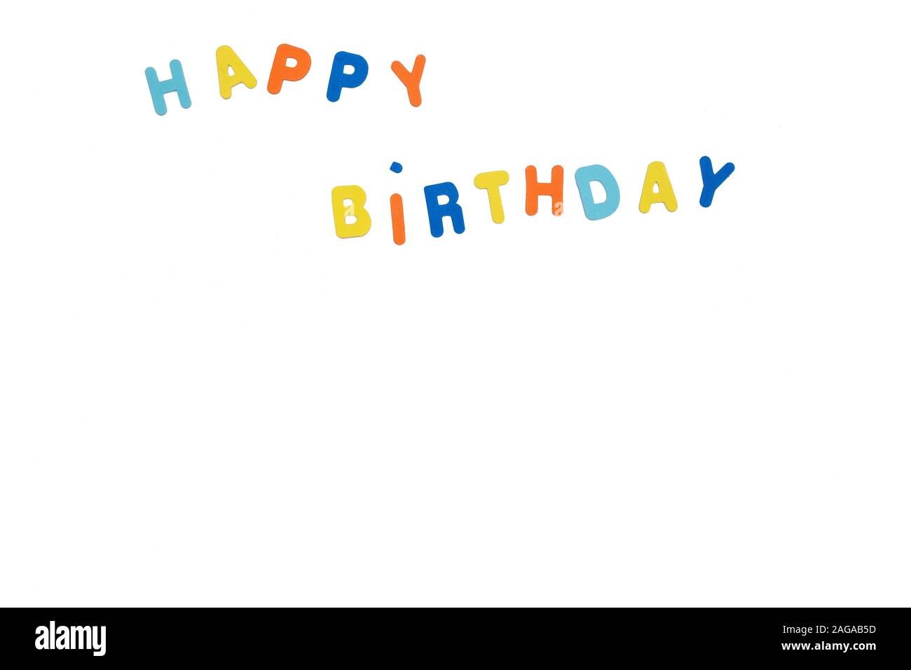 Colorful word Happy Birthday isolated on white background, Various ...