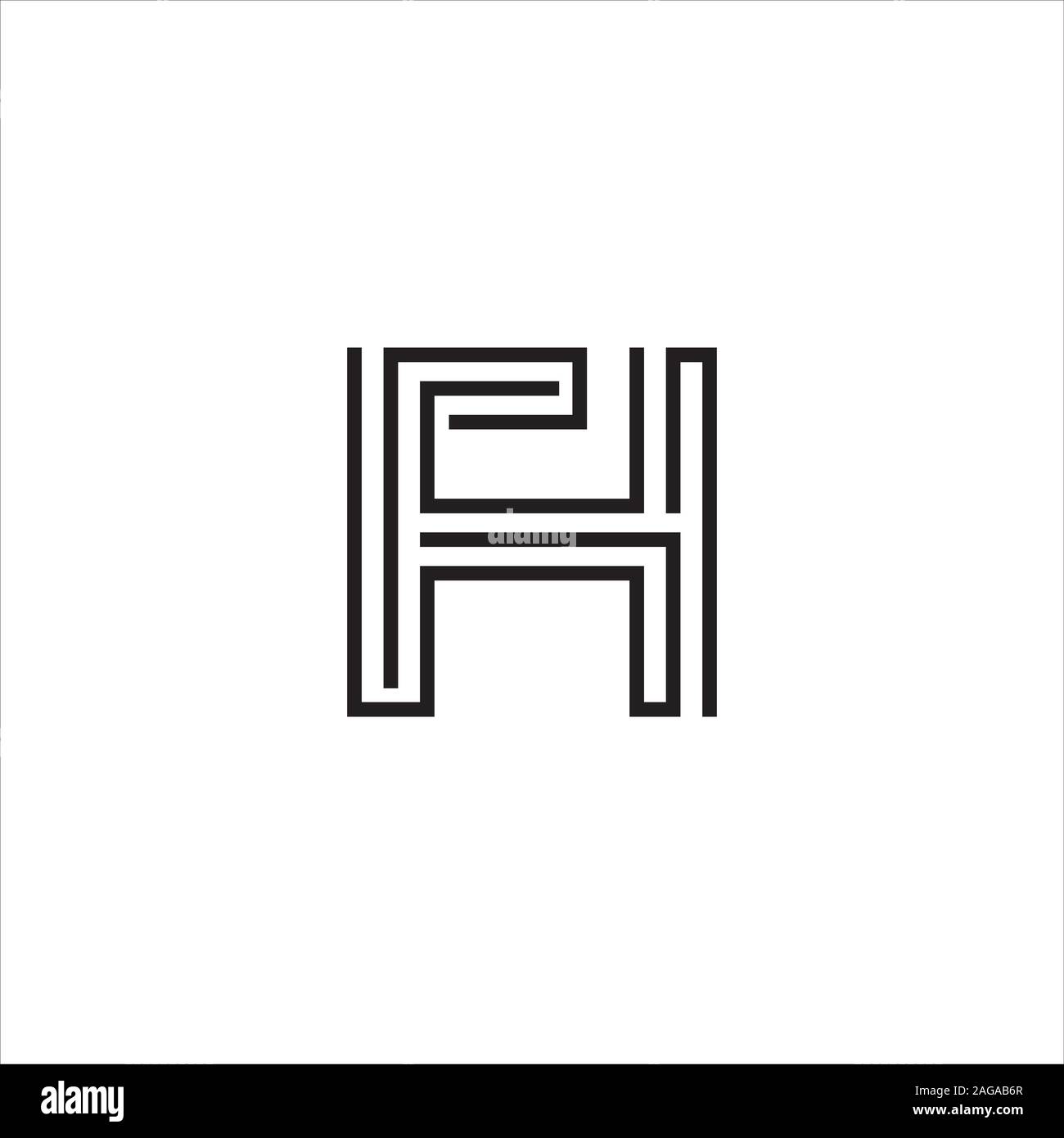 Initial letter fh or hf logo vector design template Stock Vector Image ...