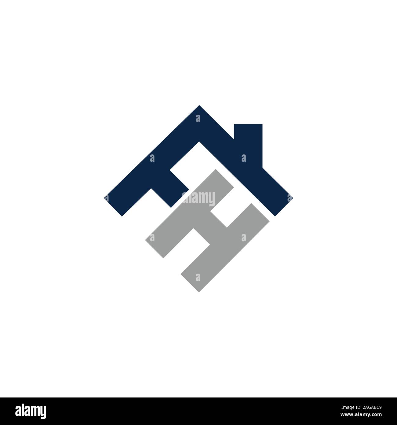 Initial letter fh or hf logo vector design template Stock Vector Image ...