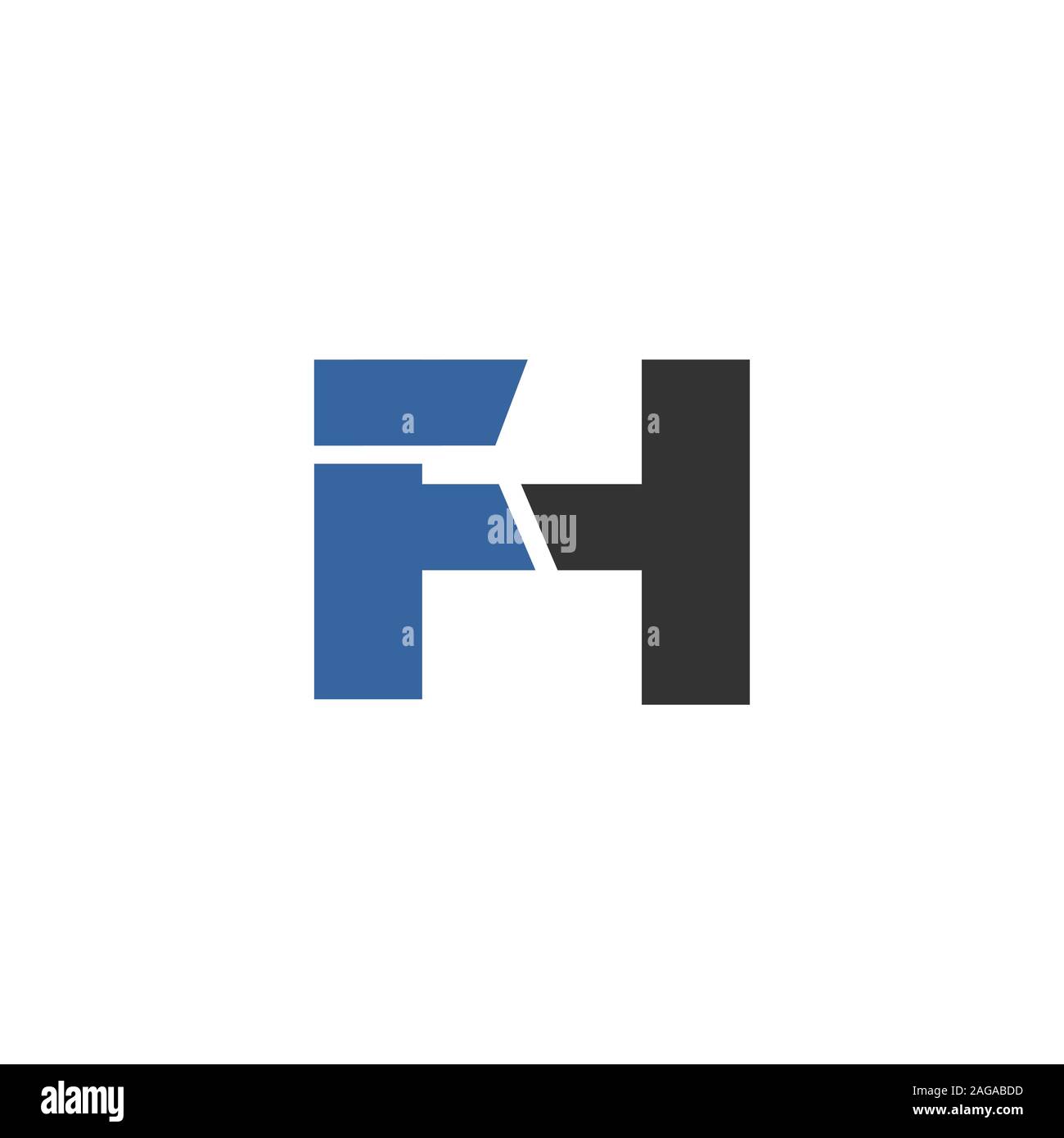 Initial letter fh or hf logo vector design template Stock Vector Image ...
