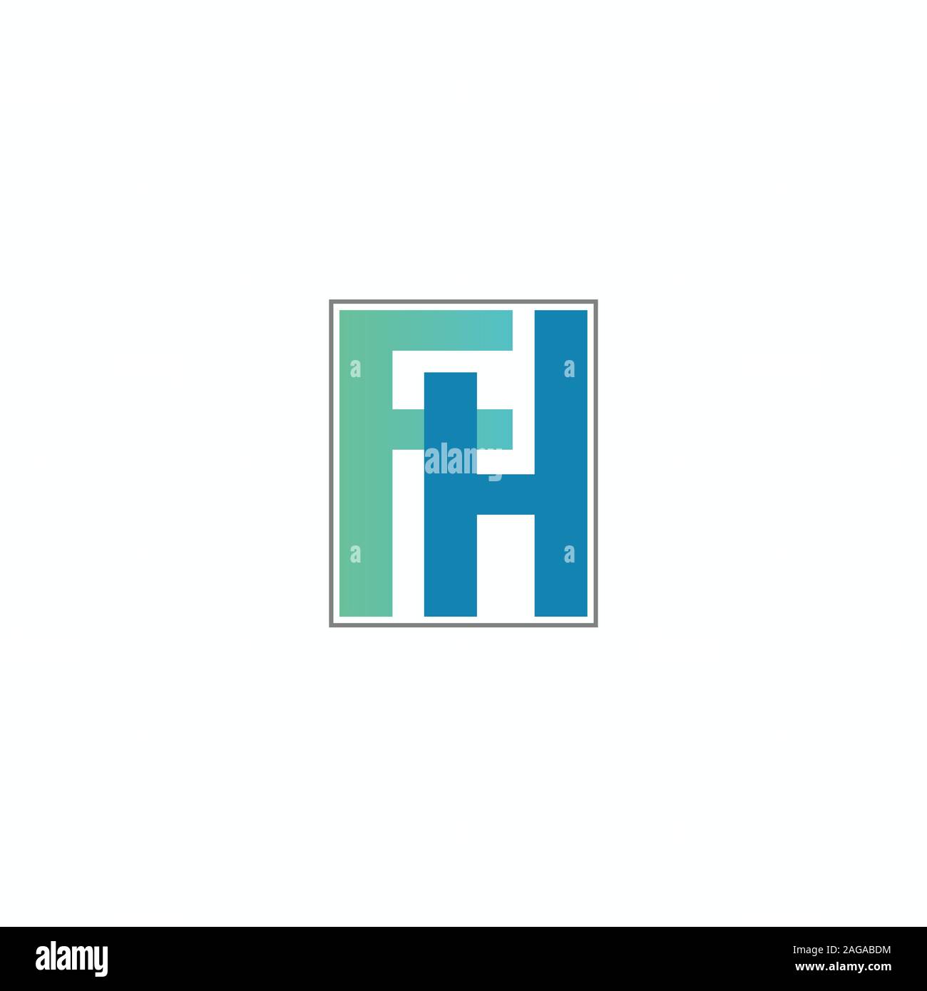 Initial letter fh or hf logo vector design template Stock Vector Image ...