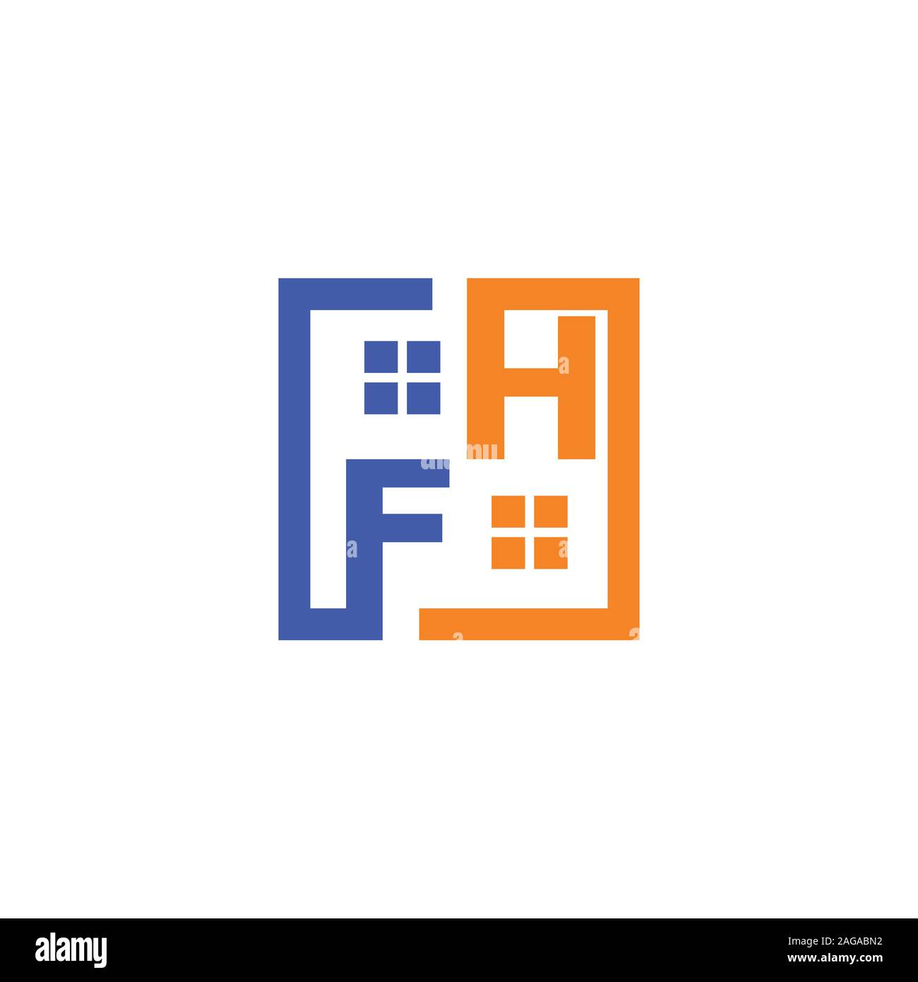 Initial letter fh or hf logo vector design template Stock Vector Image ...