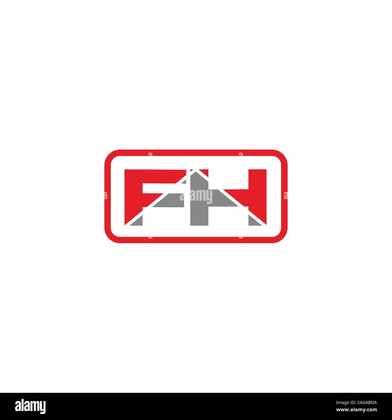 Initial letter fh or hf logo vector design template Stock Vector Image ...