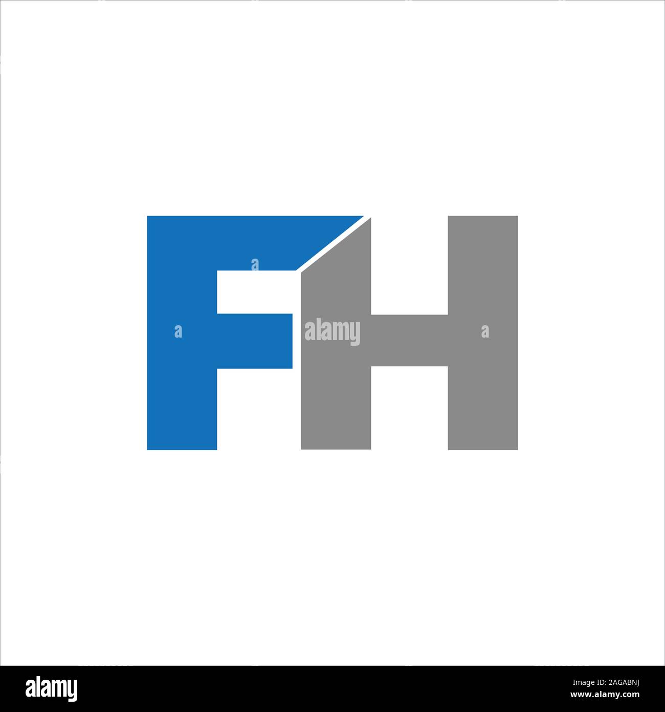 Initial letter fh or hf logo vector design template Stock Vector Image ...