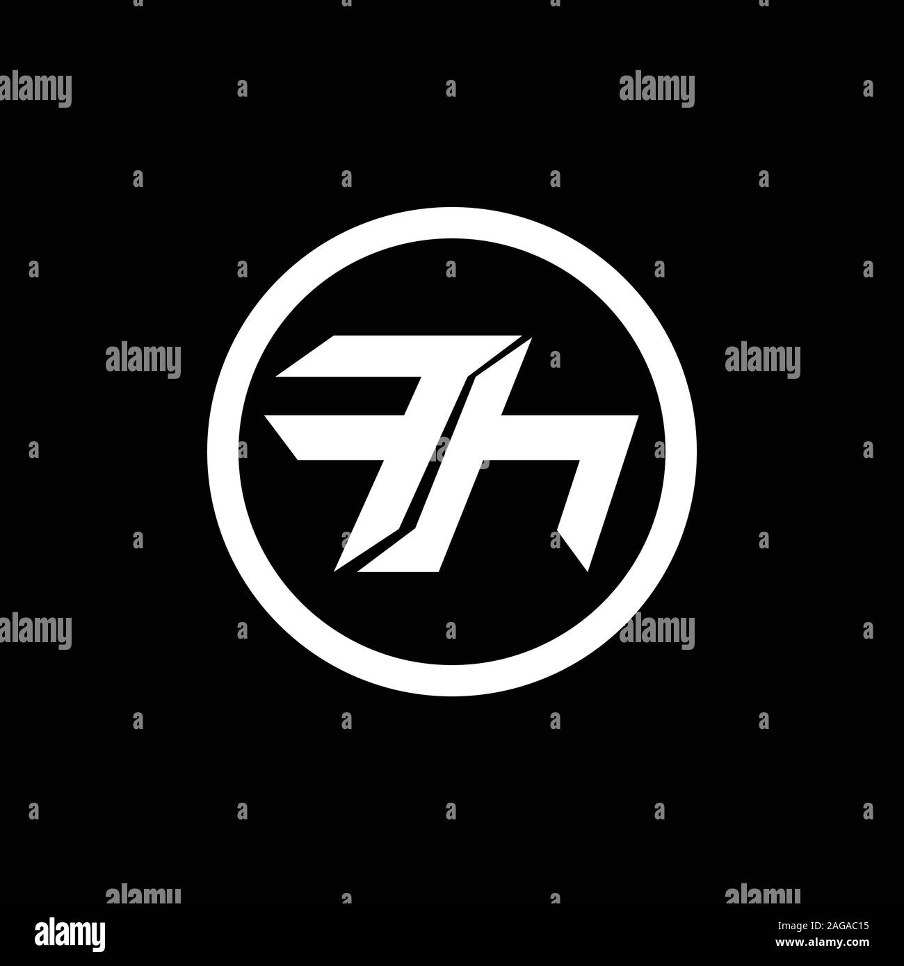 Initial letter fh or hf logo vector design template Stock Vector Image ...