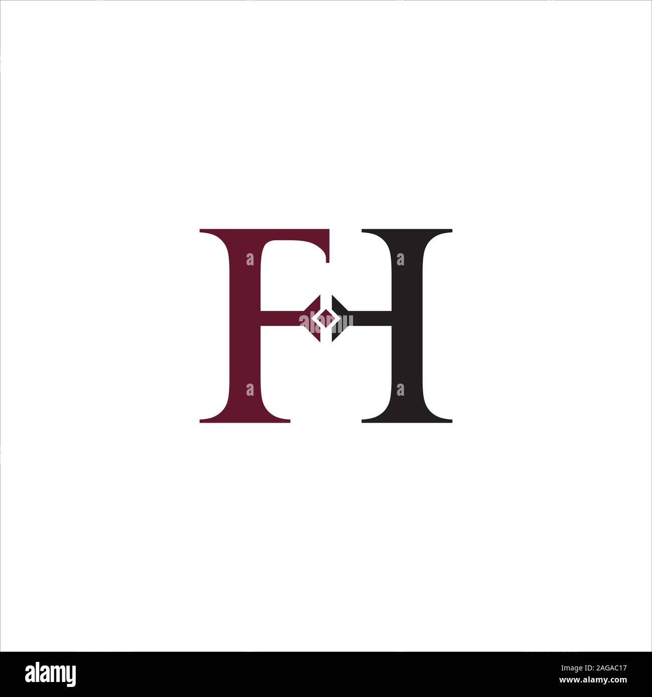 Initial letter fh or hf logo vector design template Stock Vector Image ...