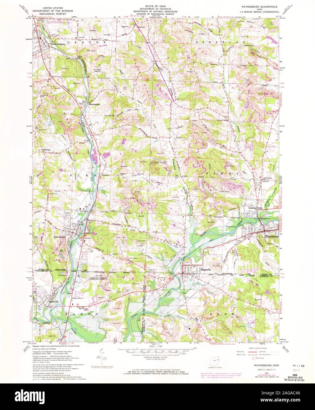 Map of waynesburg ohio hi-res stock photography and images - Alamy