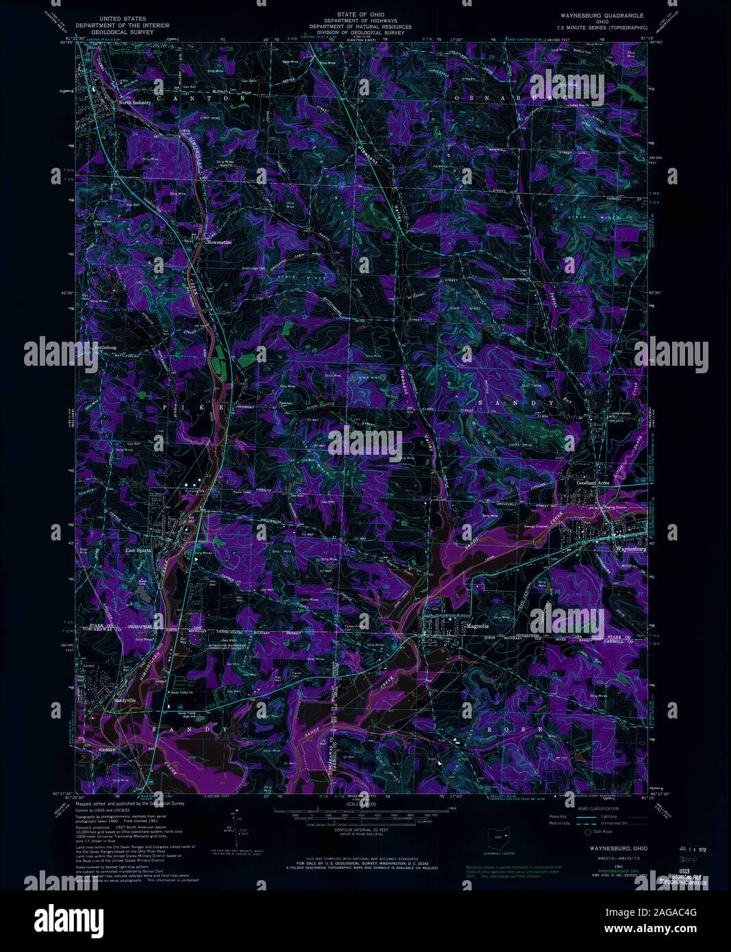 Waynesburg ohio map hi-res stock photography and images - Alamy