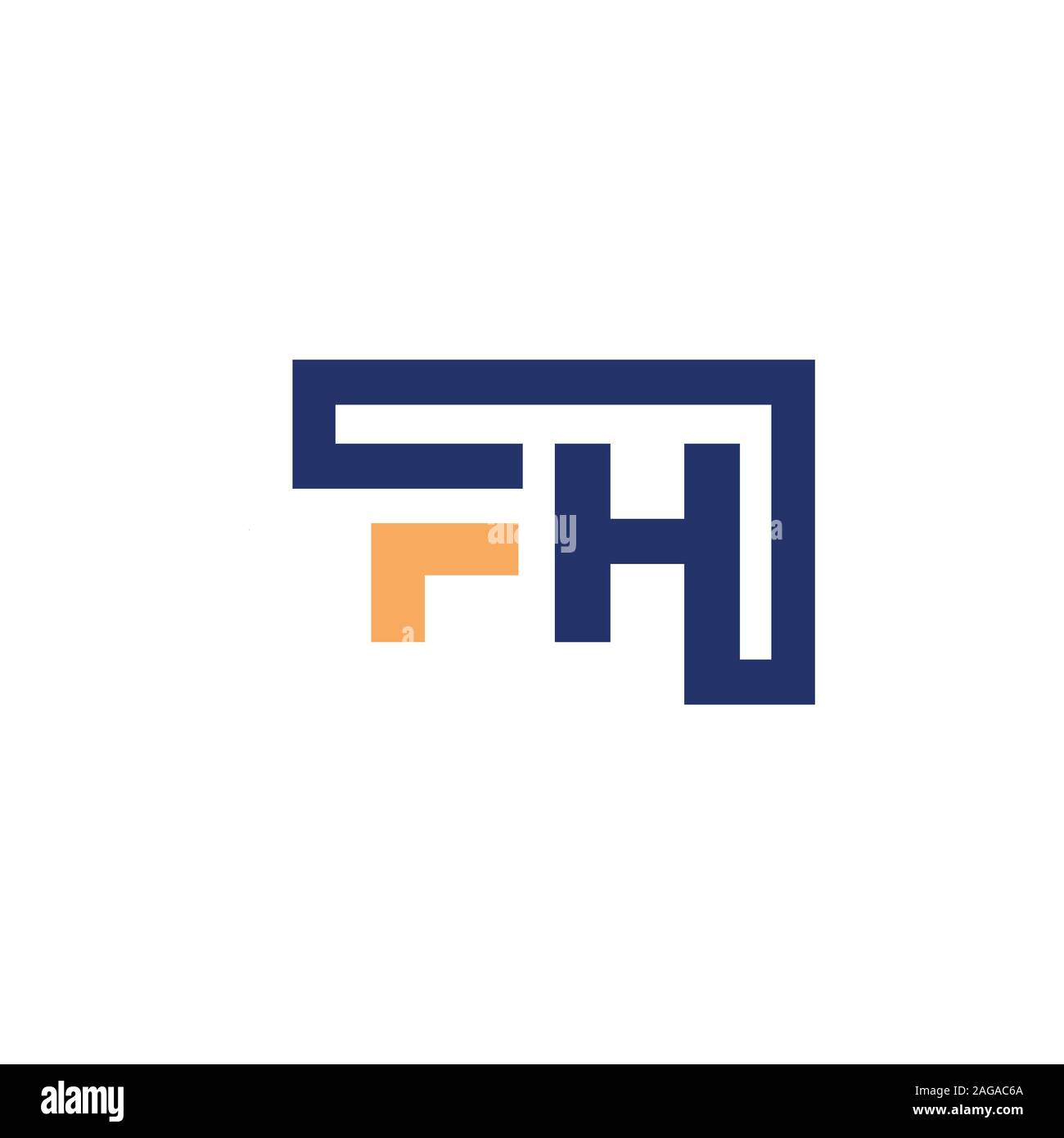 Initial letter fh or hf logo vector design template Stock Vector Image ...