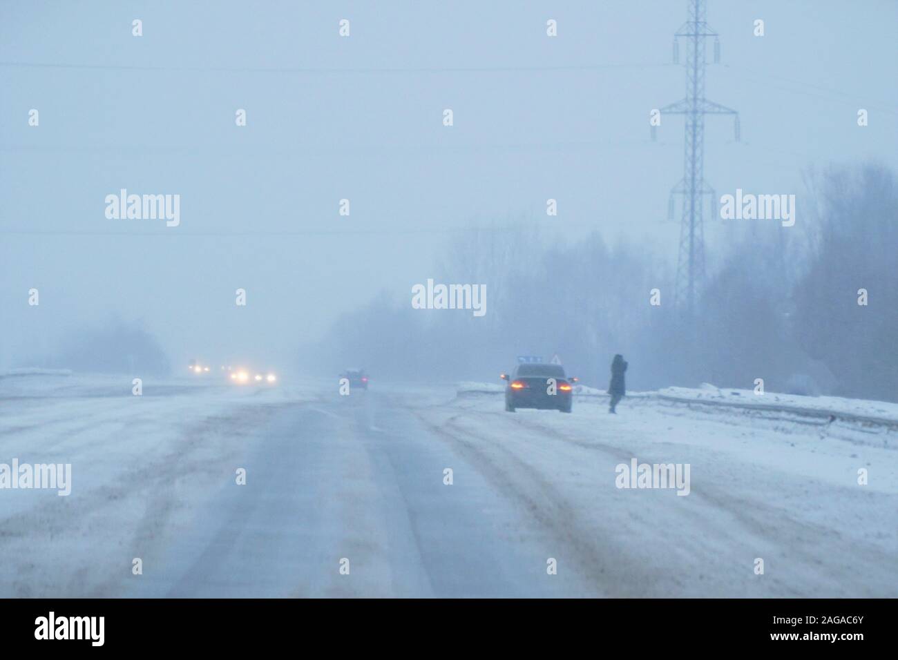 Car Fog Accident High Resolution Stock Photography and Images - Alamy