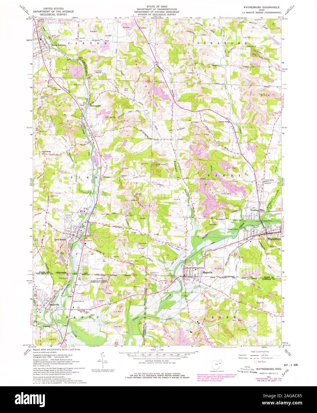 Map of waynesburg hi-res stock photography and images - Alamy