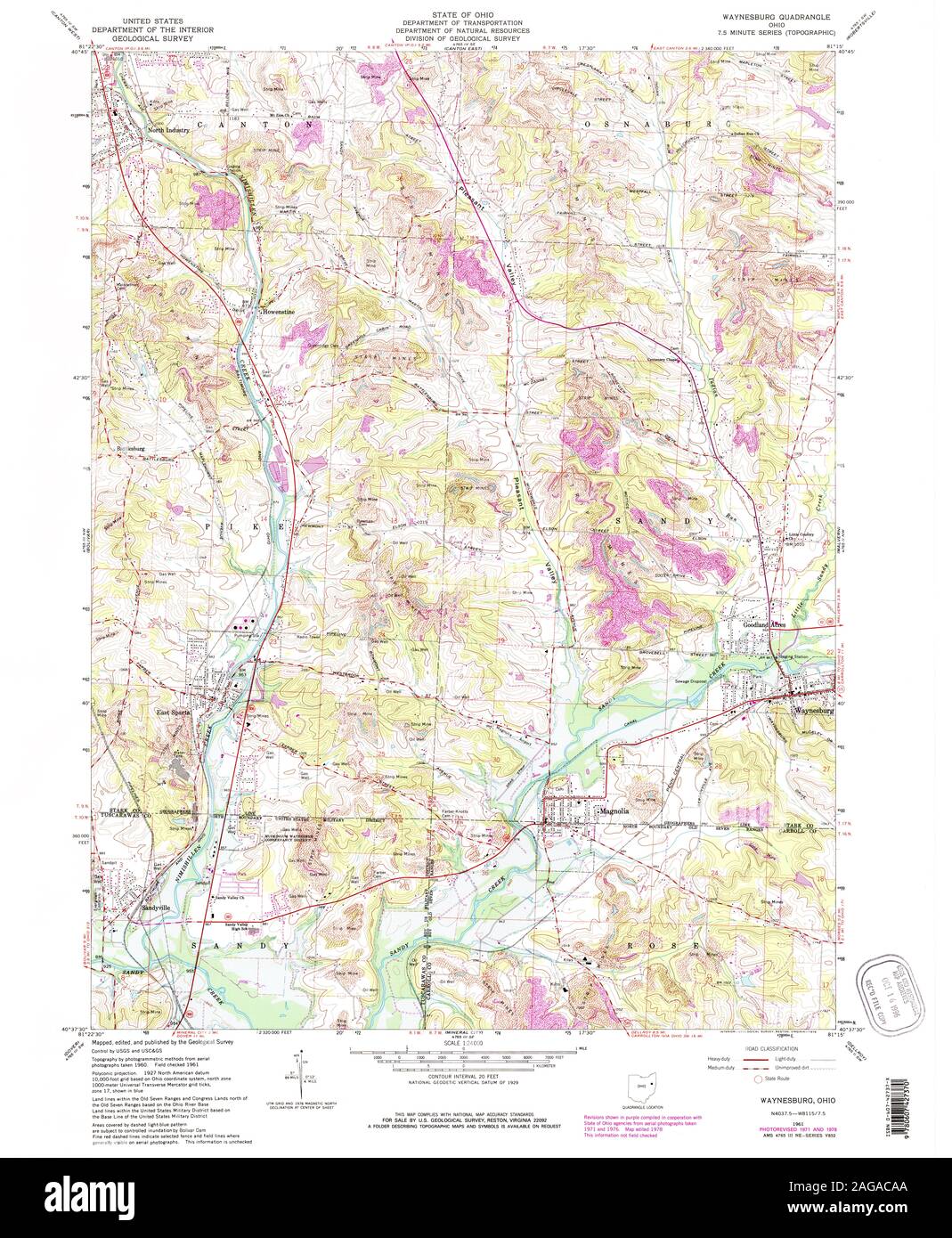 Map of waynesburg ohio hi-res stock photography and images - Alamy