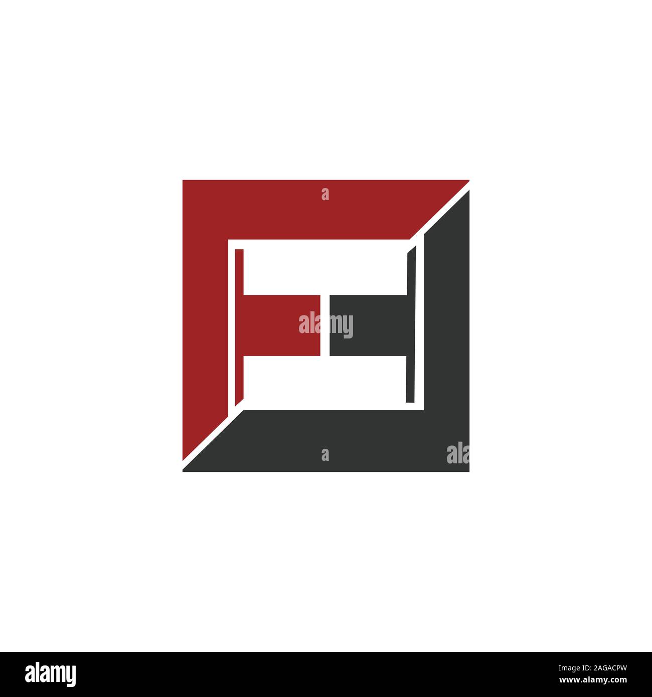 Initial letter fh or hf logo vector design template Stock Vector Image ...