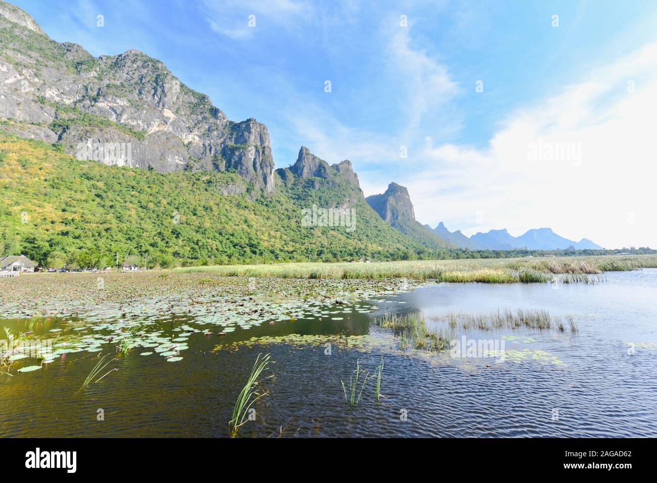 Wetland and Limestone Mountains at Khao Sam Roi Yot National Park Stock ...