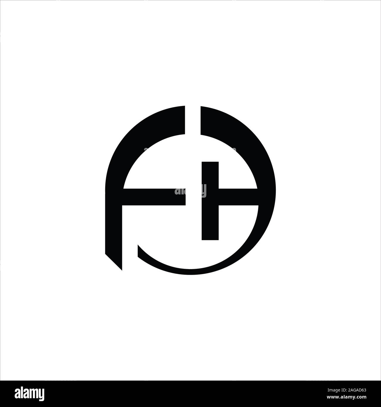 Initial letter fh or hf logo vector design template Stock Vector Image ...